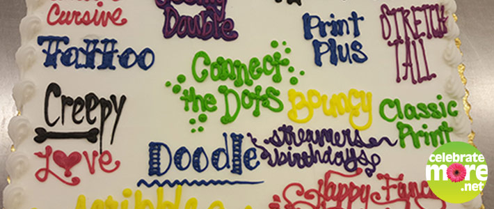 Confectionery Calligraphy Cake Writing | CelebrateMORE.com